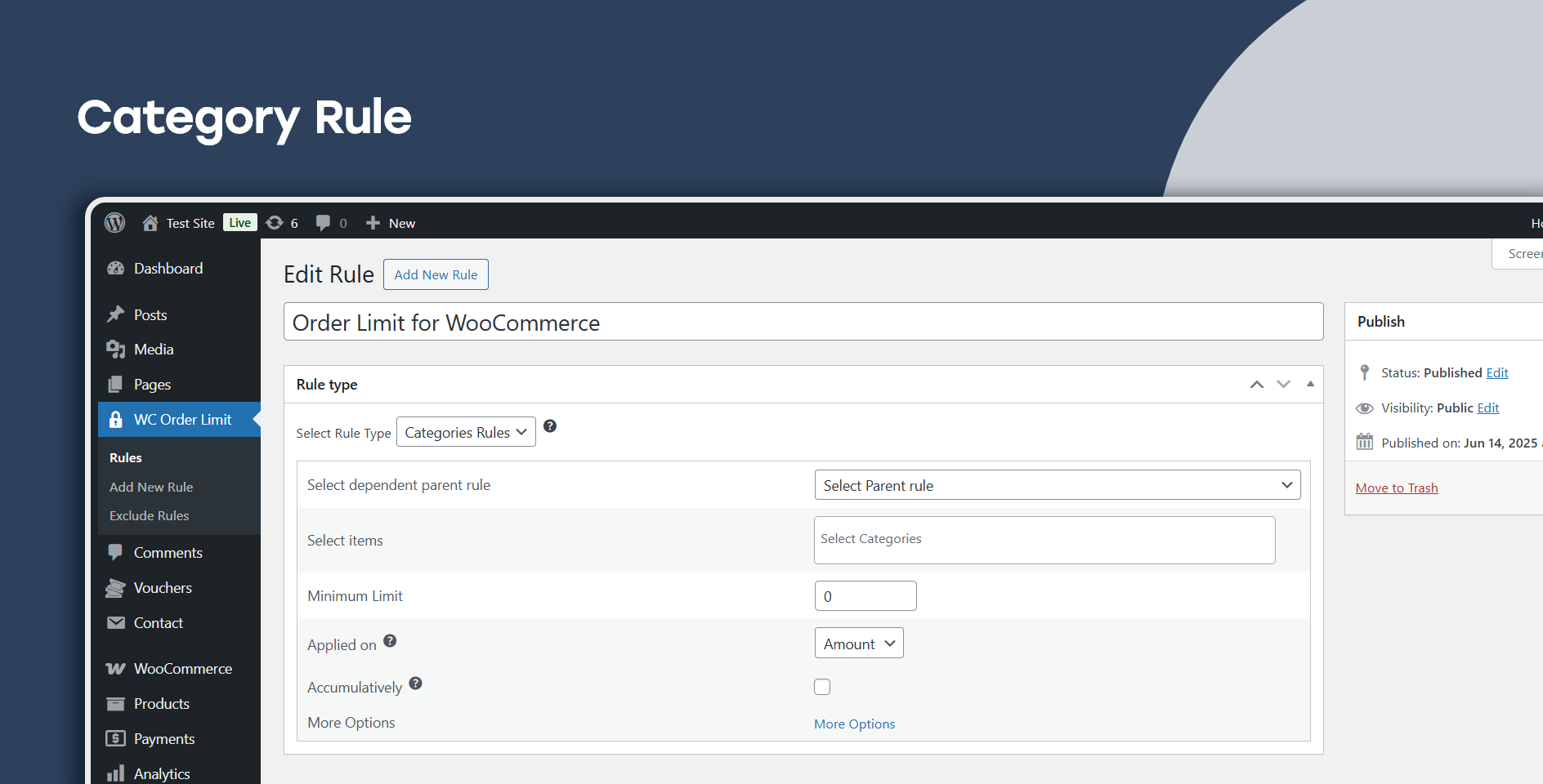 Order Limit for WooCommerce | Set Min/Max Product Quantities