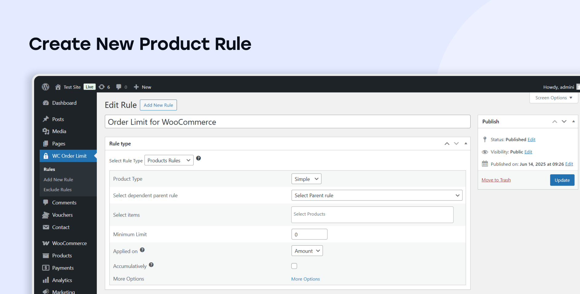 Order Limit for WooCommerce | Set Min/Max Product Quantities