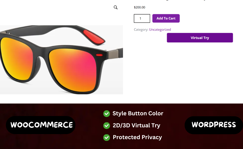 Virtual Try Glasses with Real time Adjustment | Woocommerce