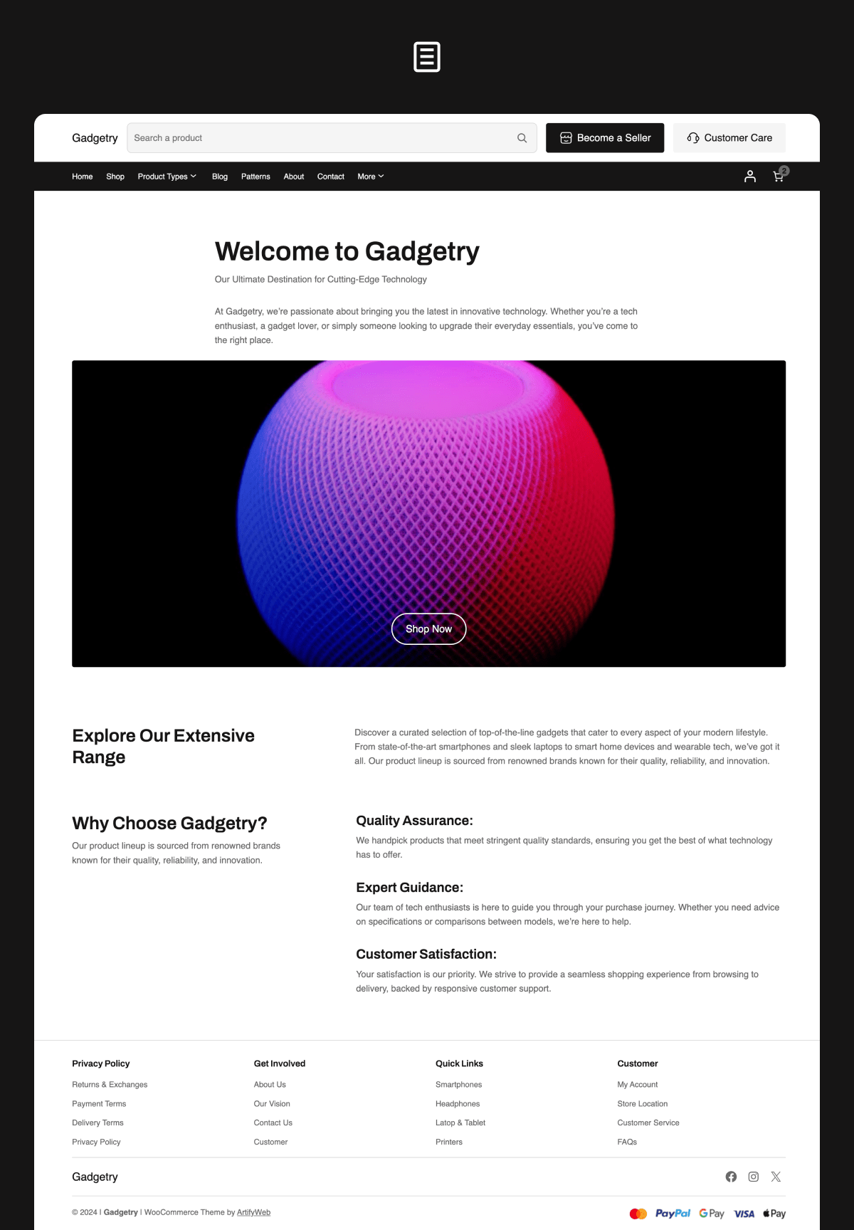 Gadgetry Block Theme - WooCommerce Marketplace