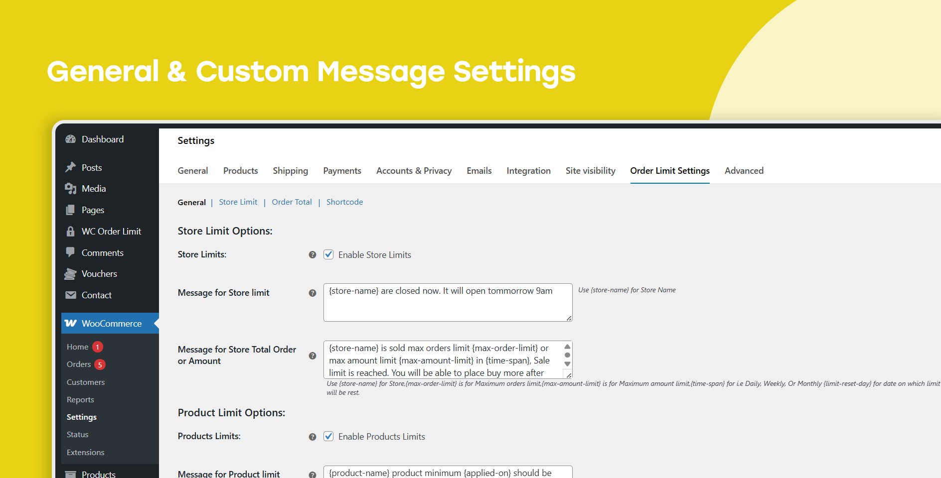 Order Limit for WooCommerce | Set Min/Max Product Quantities