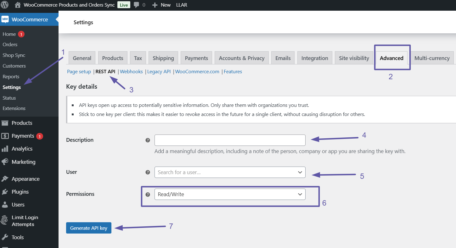 Products and Orders Sync Documentation - WooCommerce