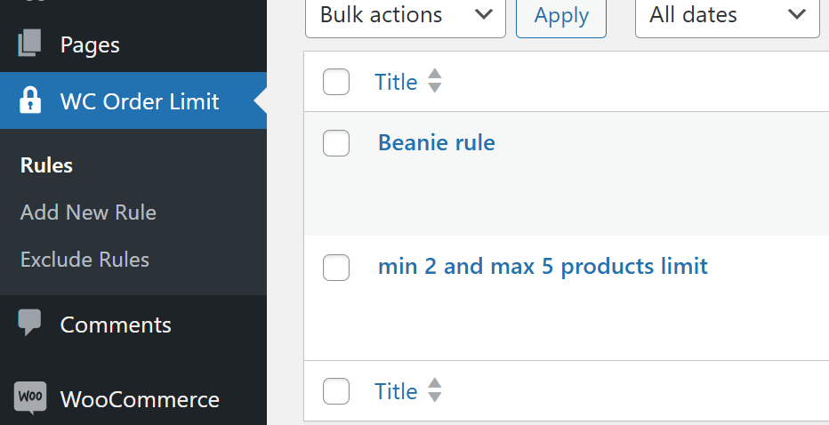Order Limit For Woocommerce Documentation Woocommerce