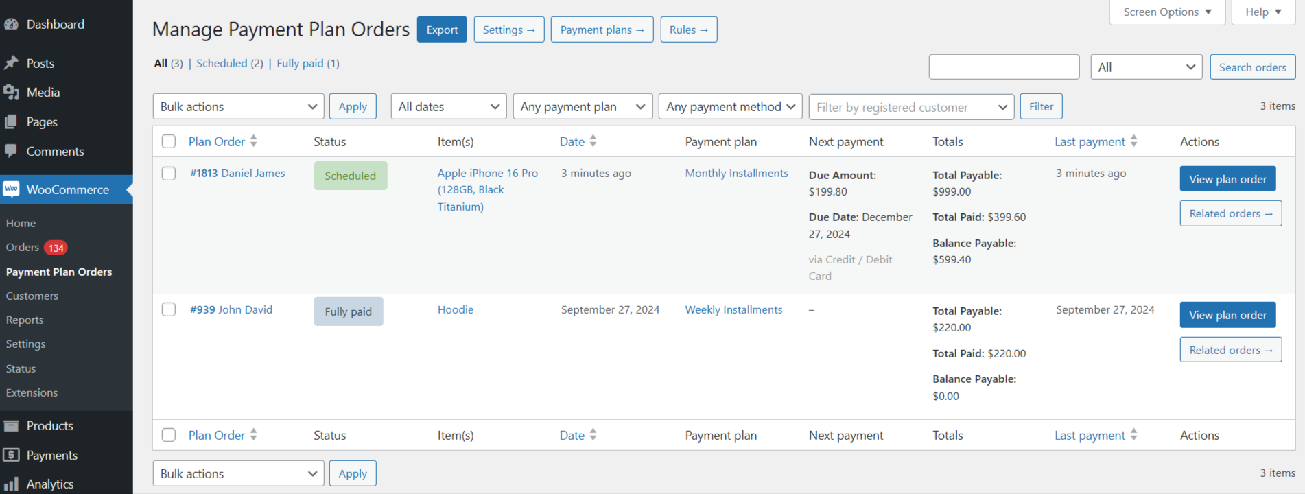 Ultimate Payment Plans - WooCommerce Deposits, Payment Plans