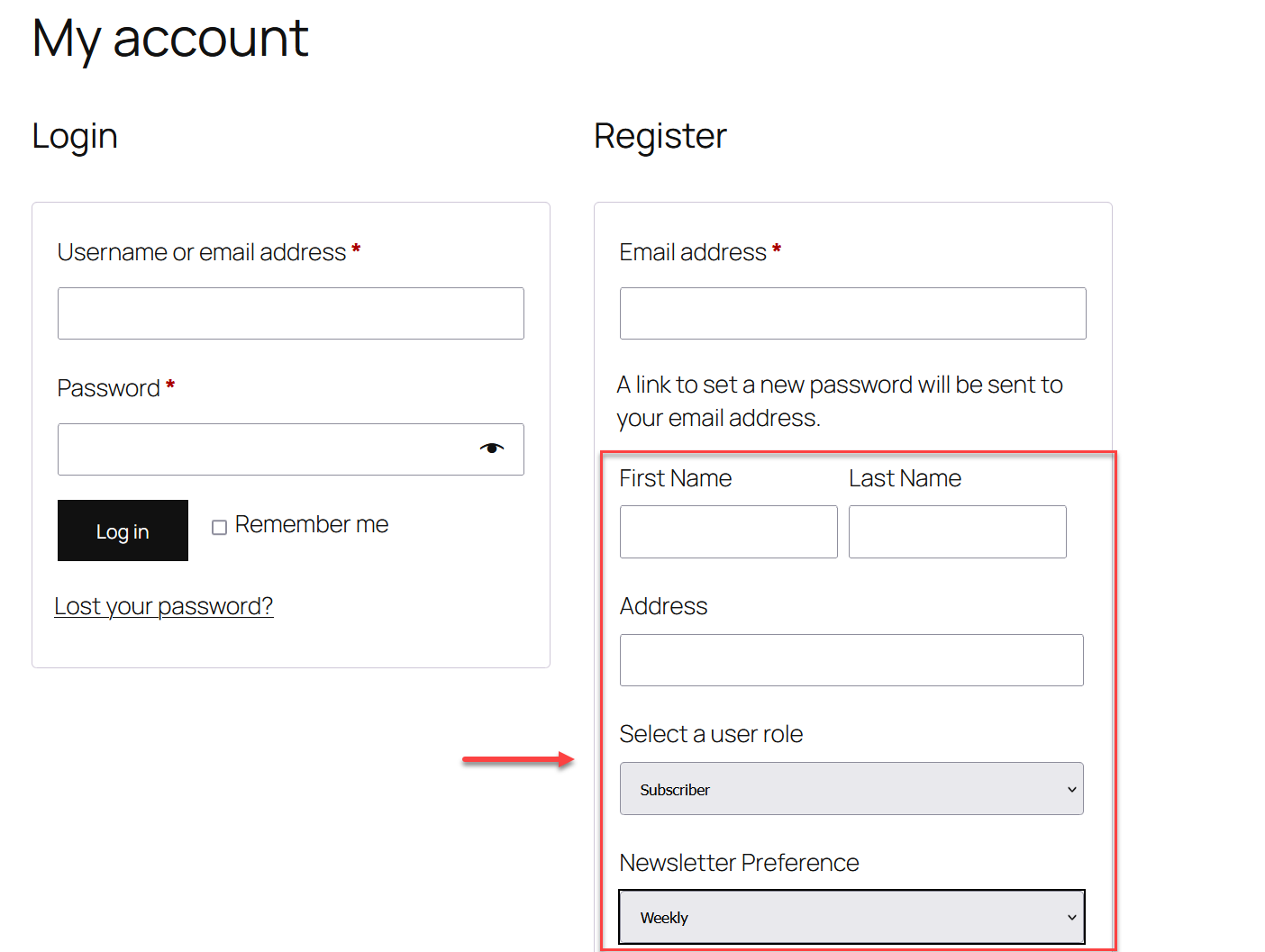 Registration Fields & User Roles Approvals - WooCommerce Marketplace
