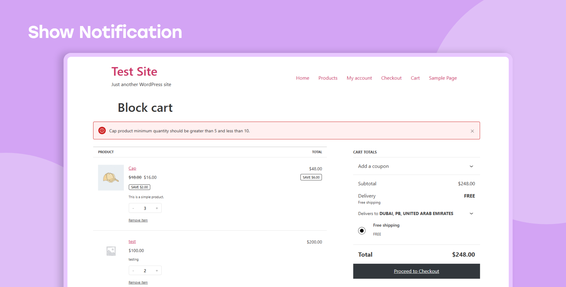 Order Limit for WooCommerce | Set Min/Max Product Quantities