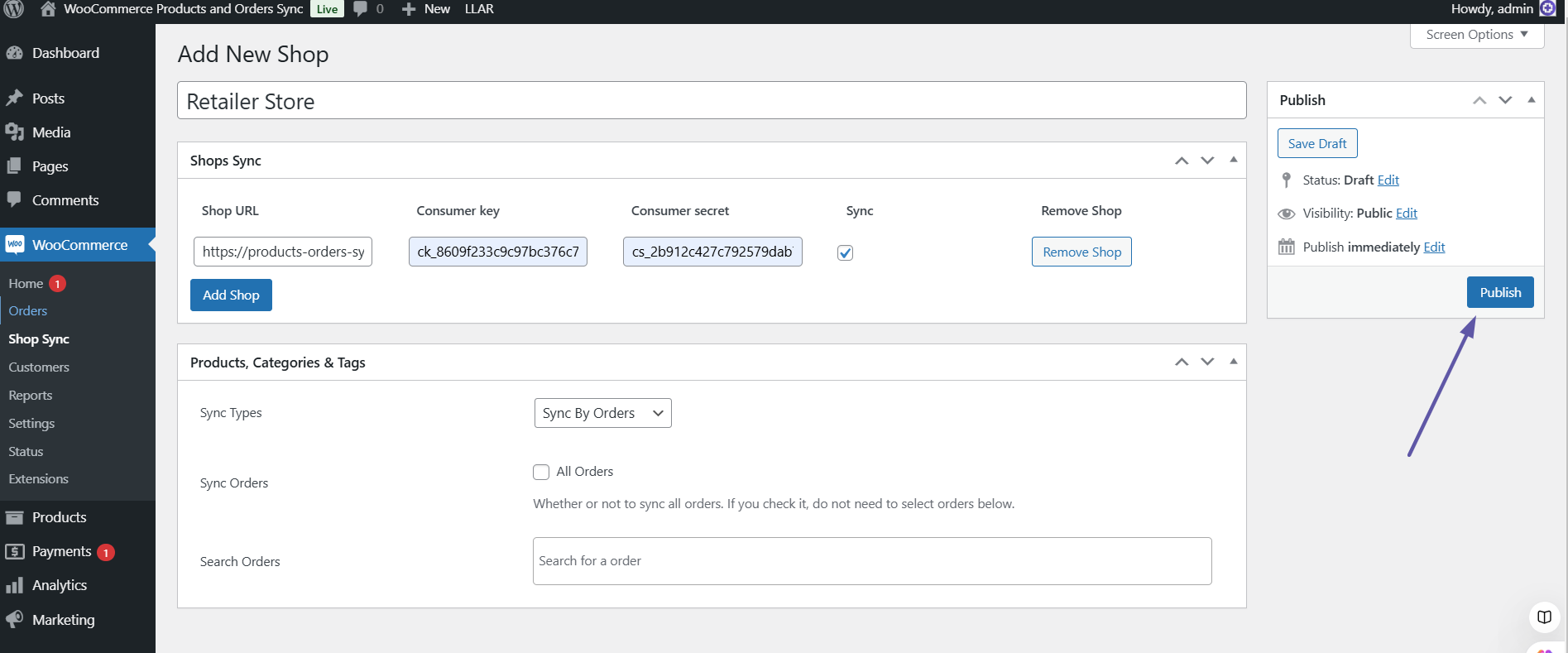 Products and Orders Sync Documentation - WooCommerce