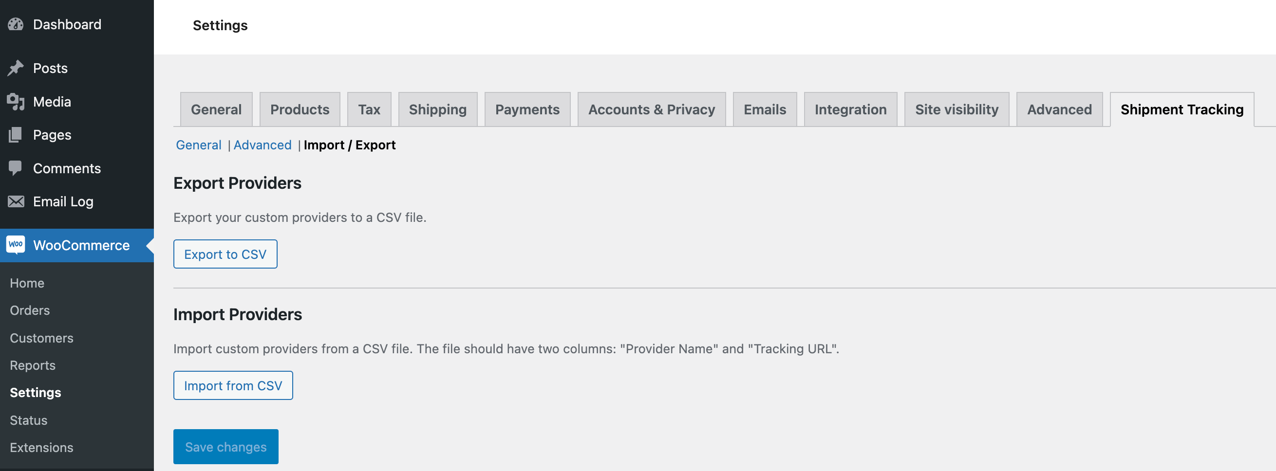 Order Shipment Tracking Documentation Woocommerce