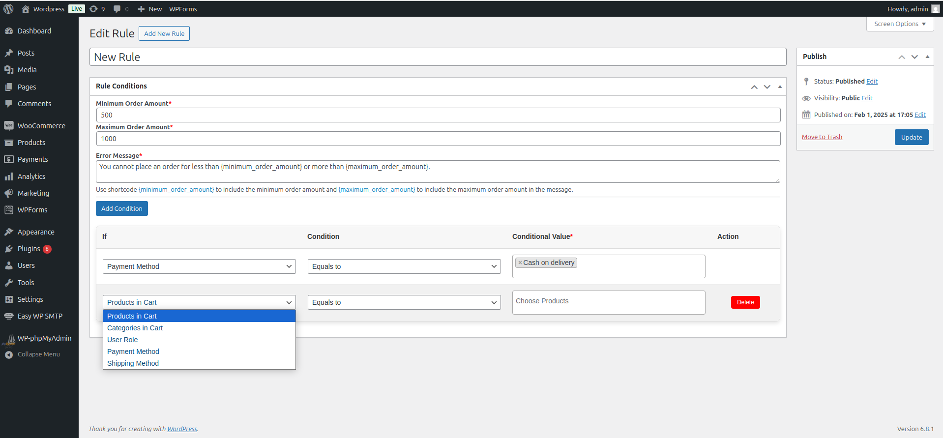 Minimum Order Amount - WooCommerce Marketplace