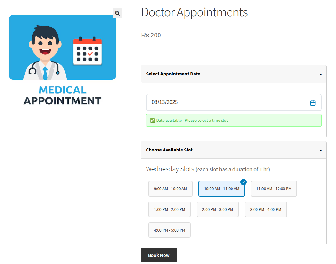 Booking and Appointment - WooCommerce Marketplace