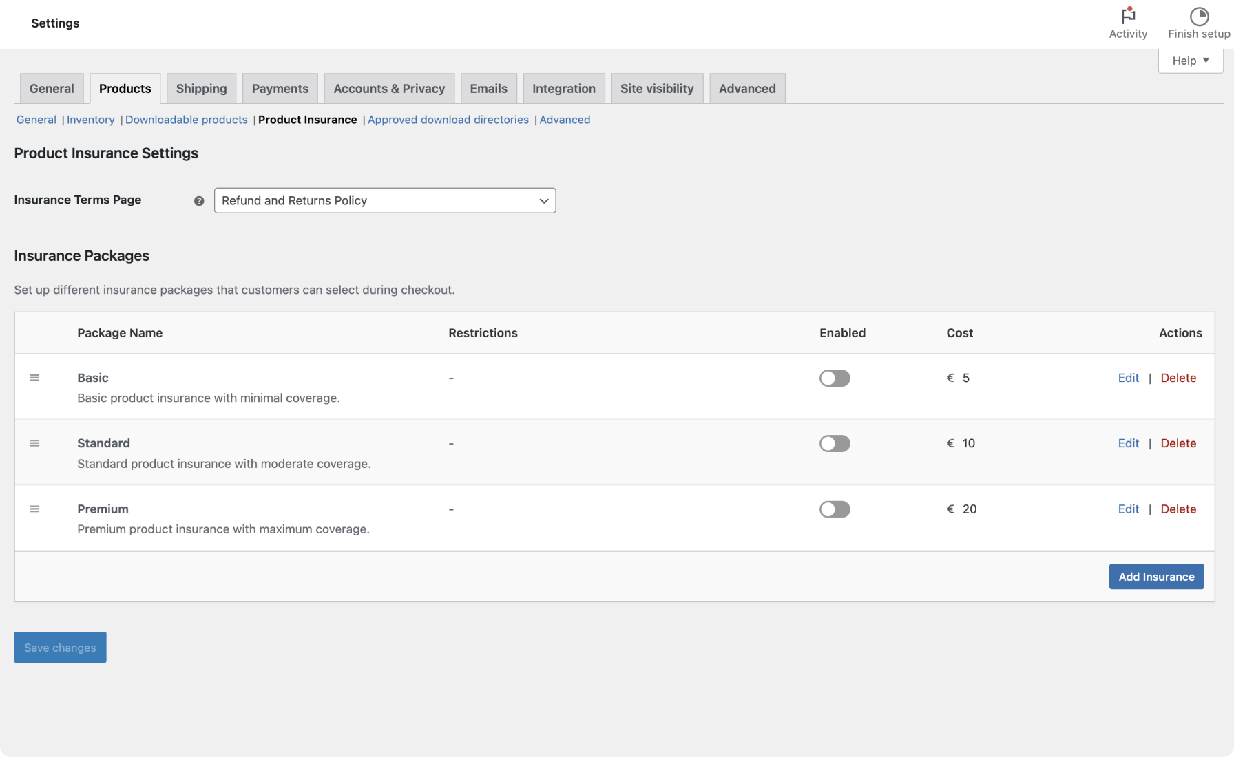 Product Insurance - WooCommerce Marketplace