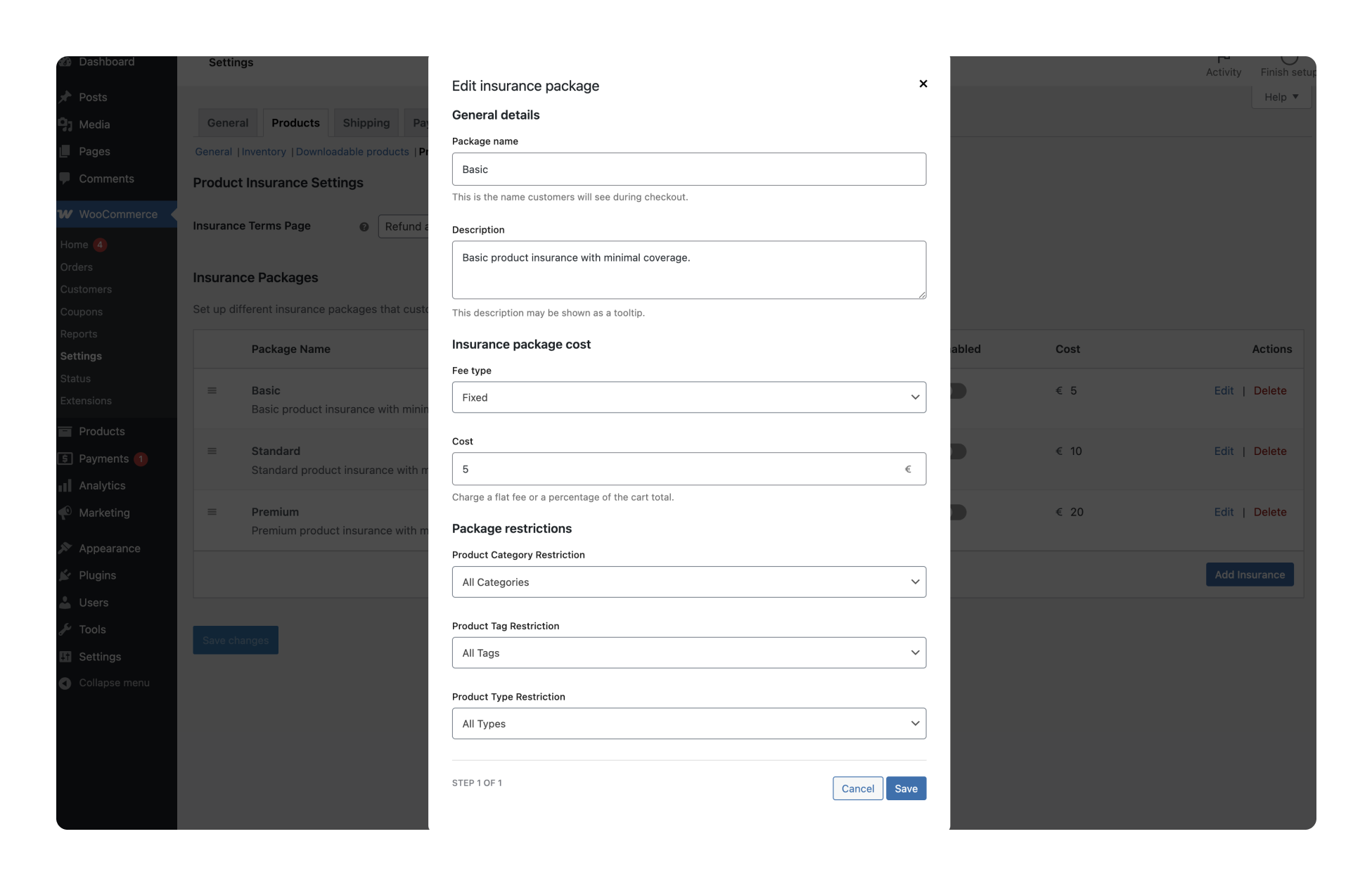 Product Insurance - WooCommerce Marketplace