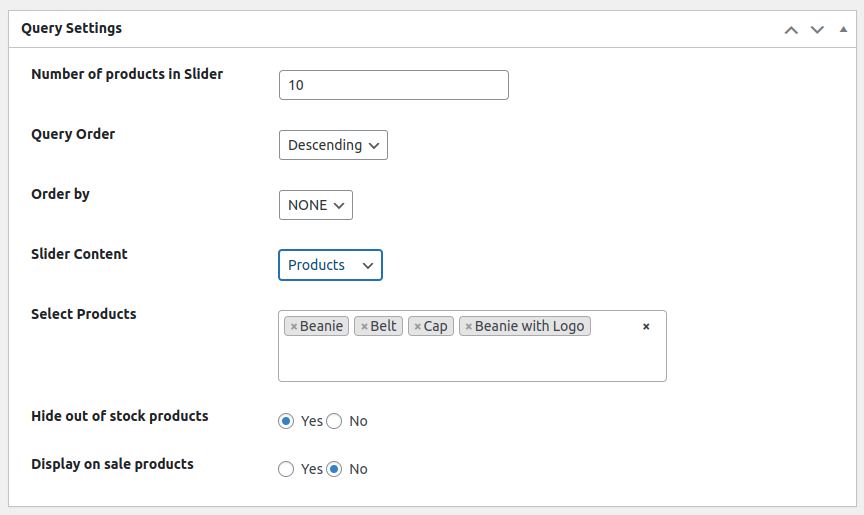 WooCommerce product carousel slider