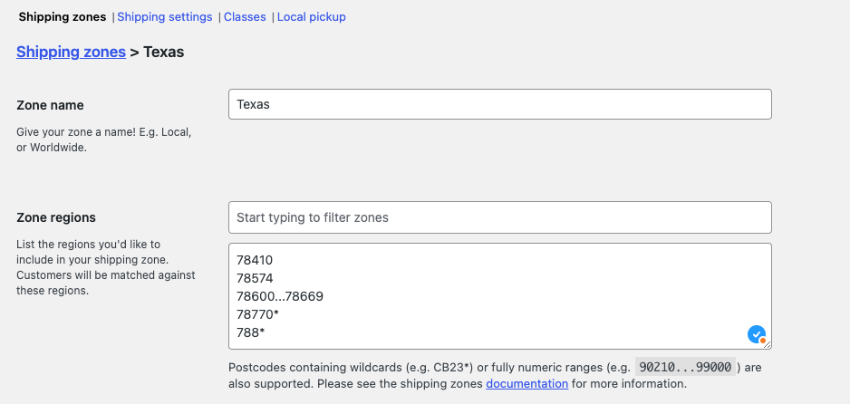 Setting up Shipping Zones Documentation - WooCommerce