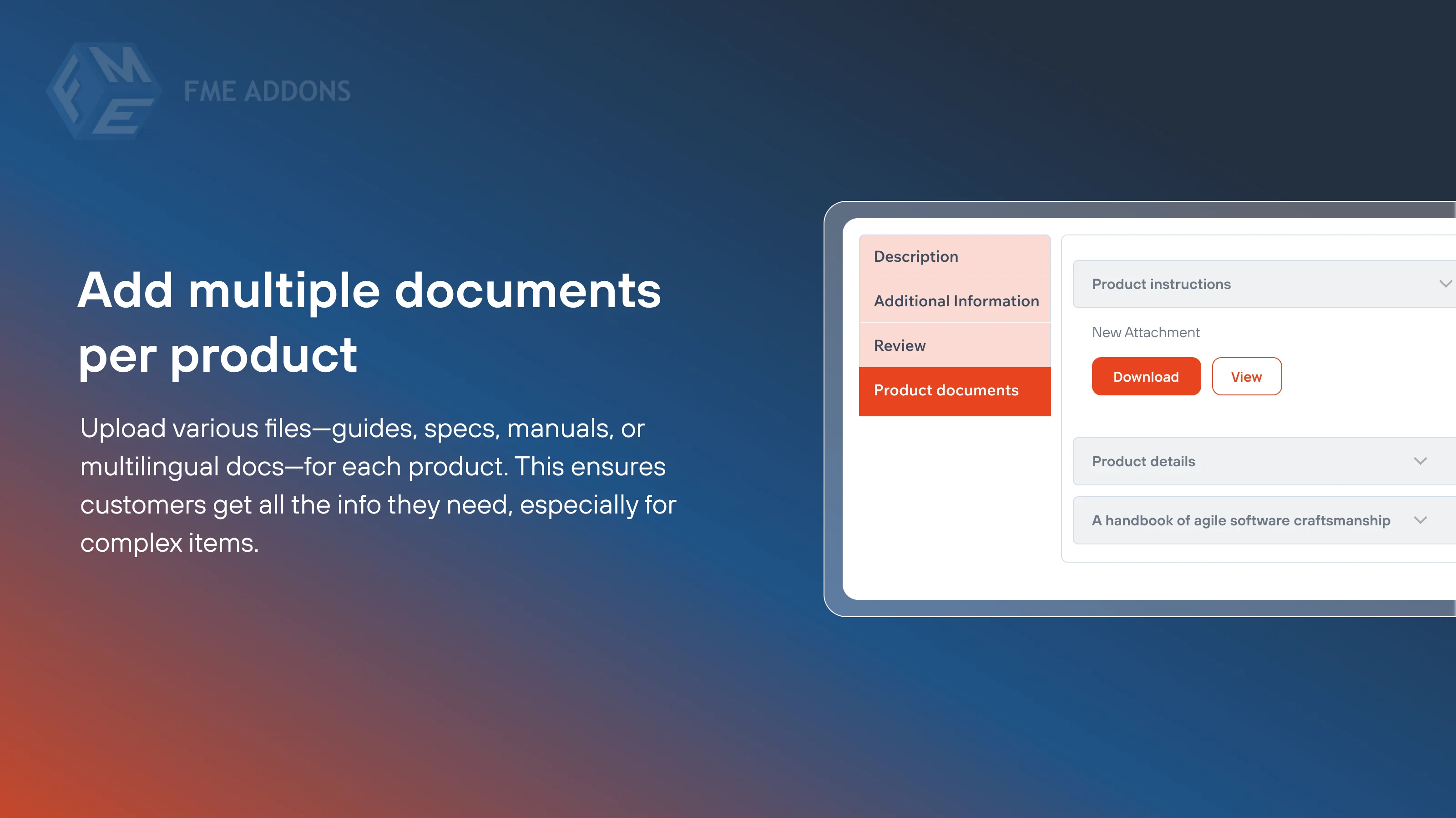 Product Documents and Attachments for WooCommerce