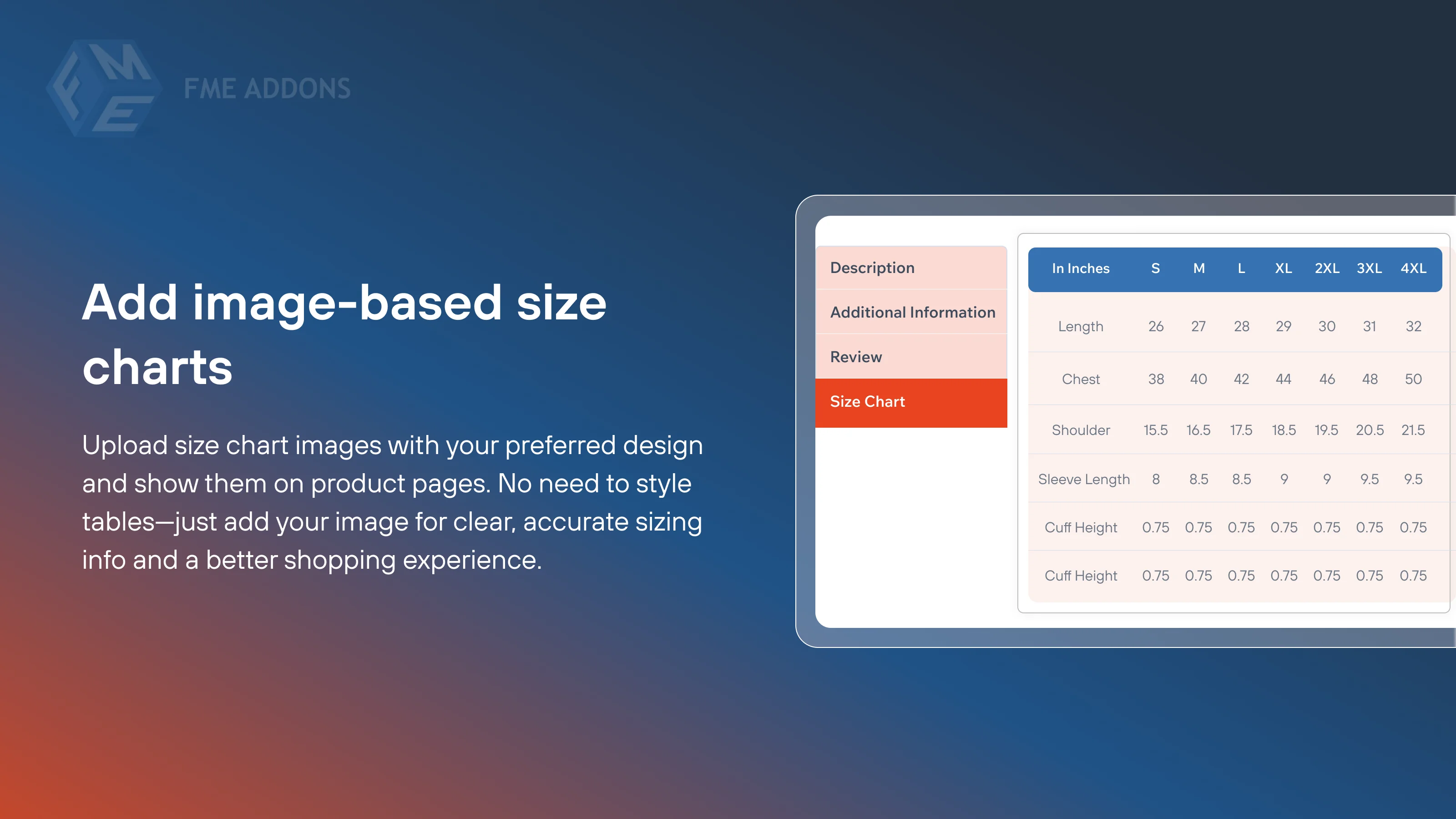 Product Size Chart Guide - WooCommerce Marketplace