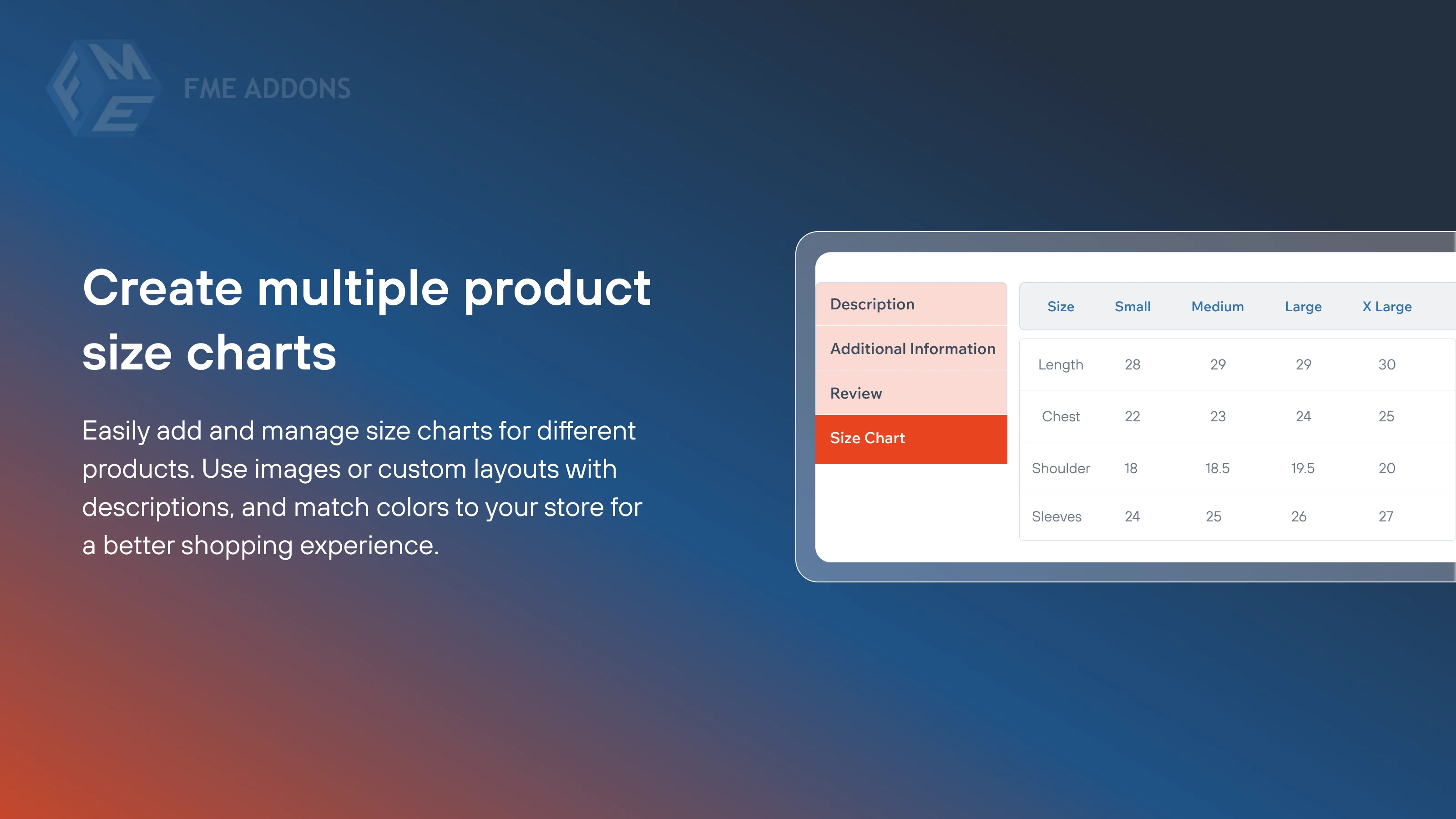 Product Size Chart Guide - WooCommerce Marketplace