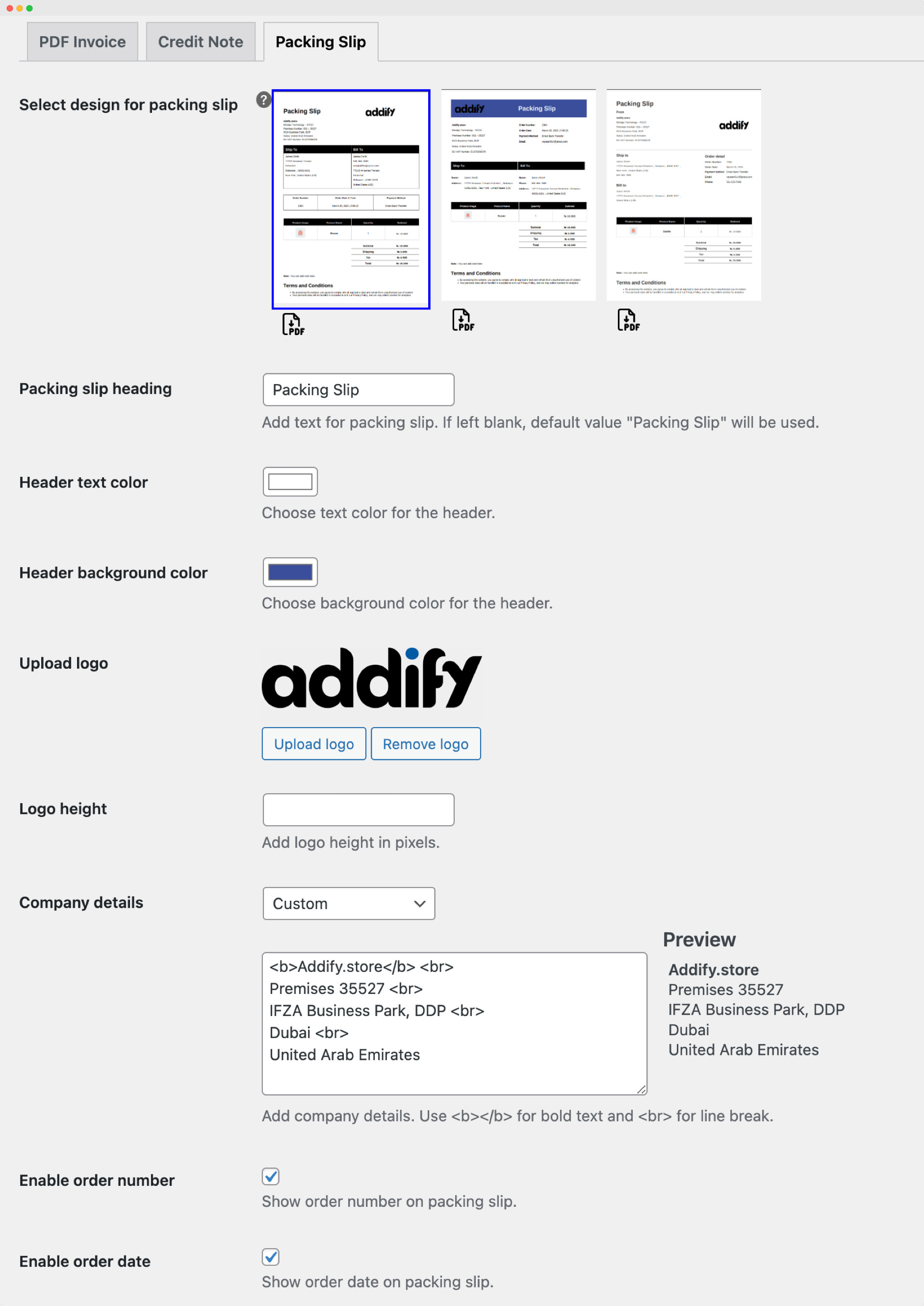 PDF Invoices & Packing Slips for WooCommerce - By Addify