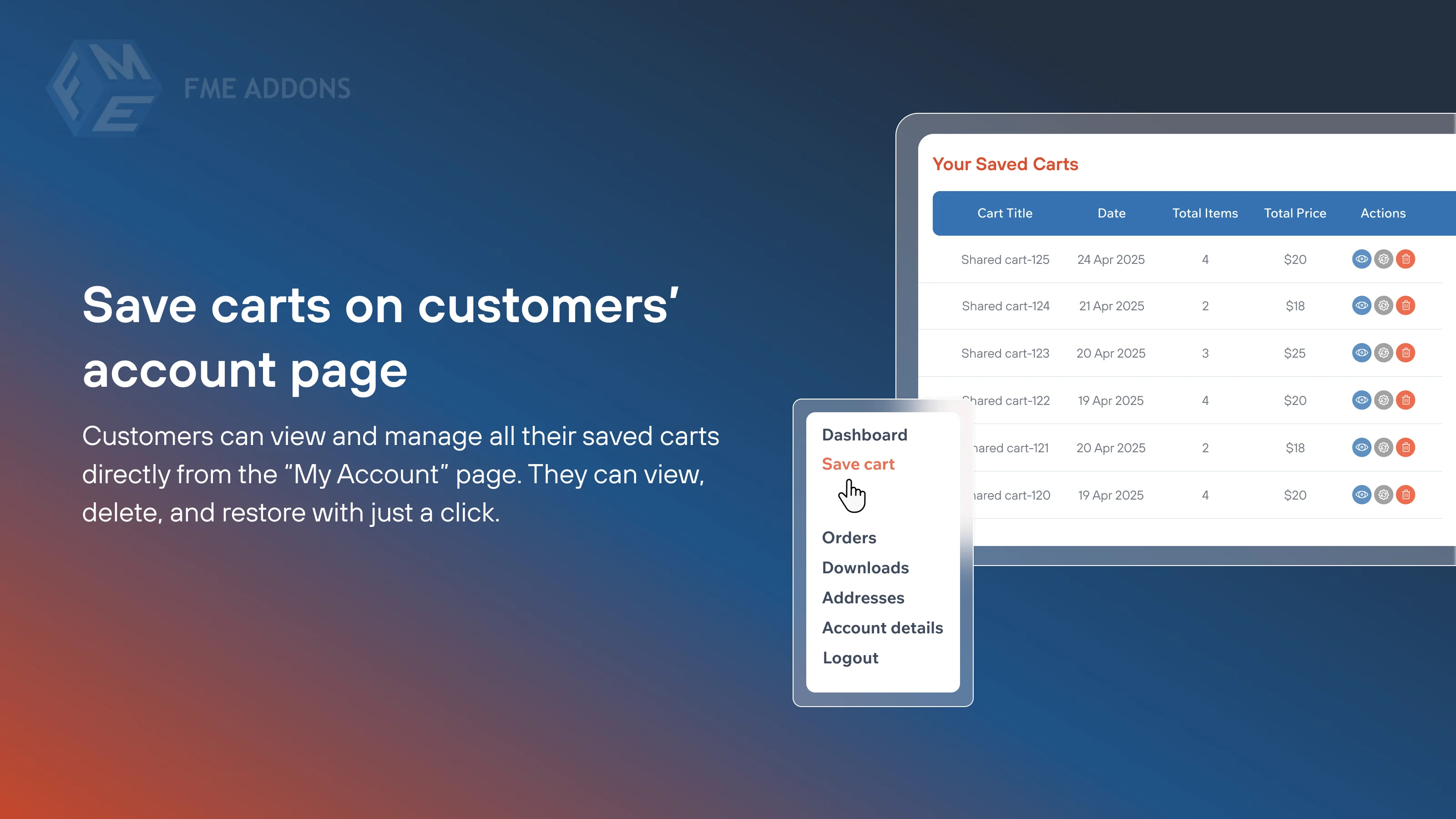 Save and Share Cart for Later - WooCommerce Marketplace