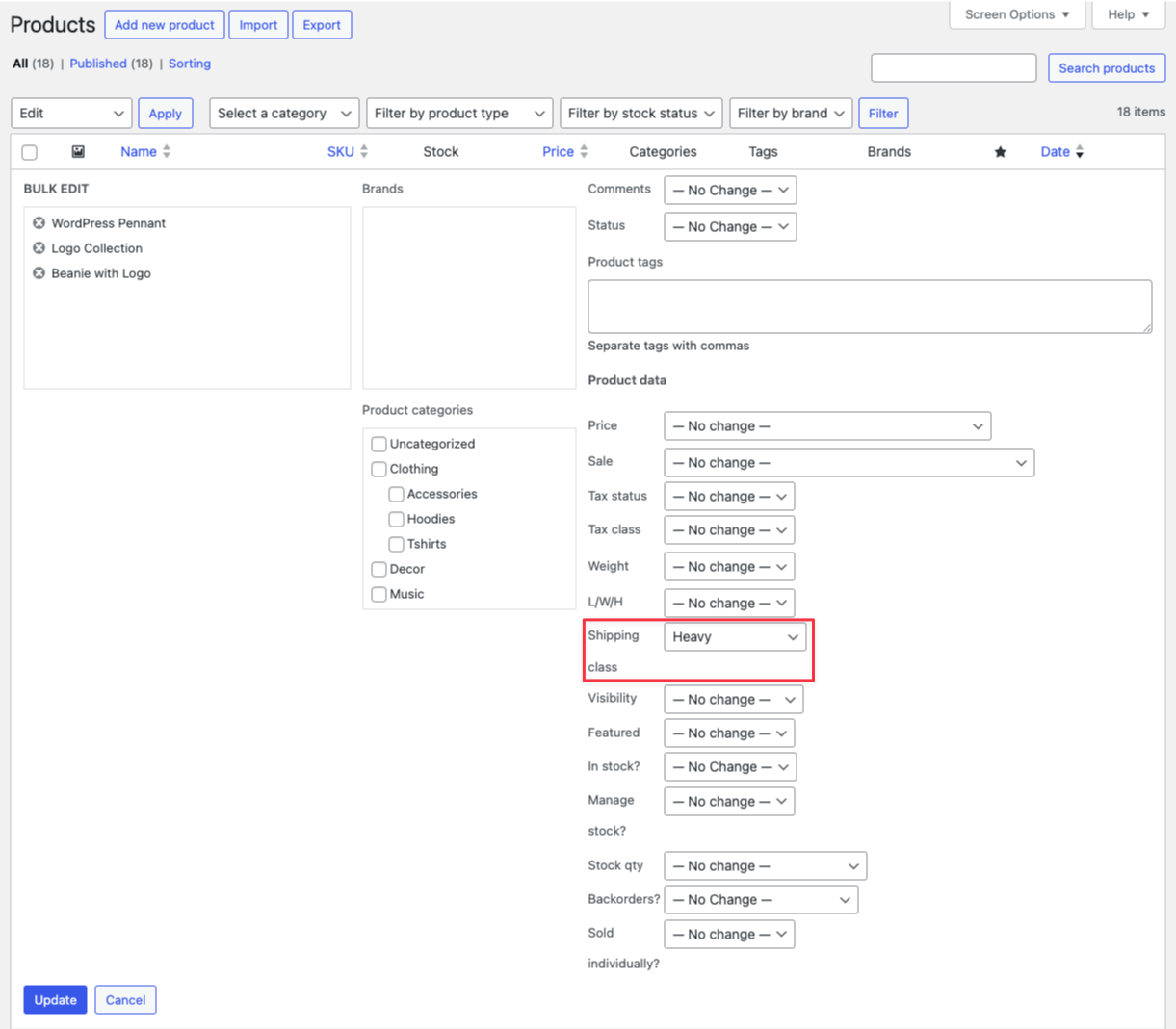 Product Shipping Classes Documentation - WooCommerce