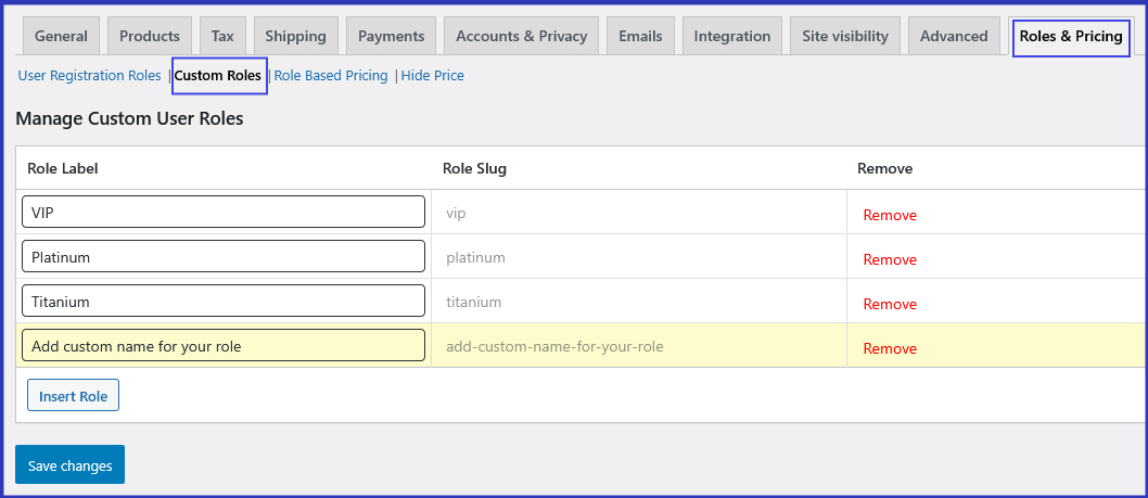 Custom Roles & Pricing Documentation - WooCommerce