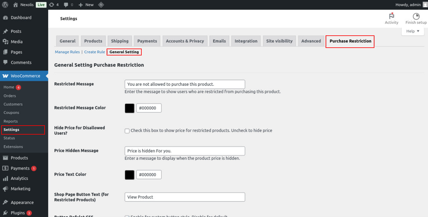 Restrict Product Purchases Documentation - WooCommerce