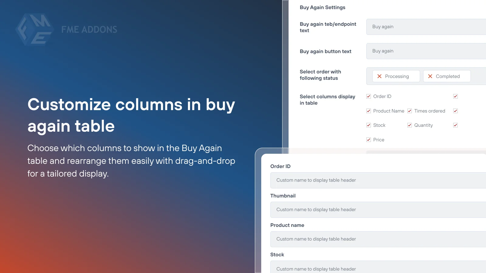 Repeat Order and Buy Again - WooCommerce Marketplace