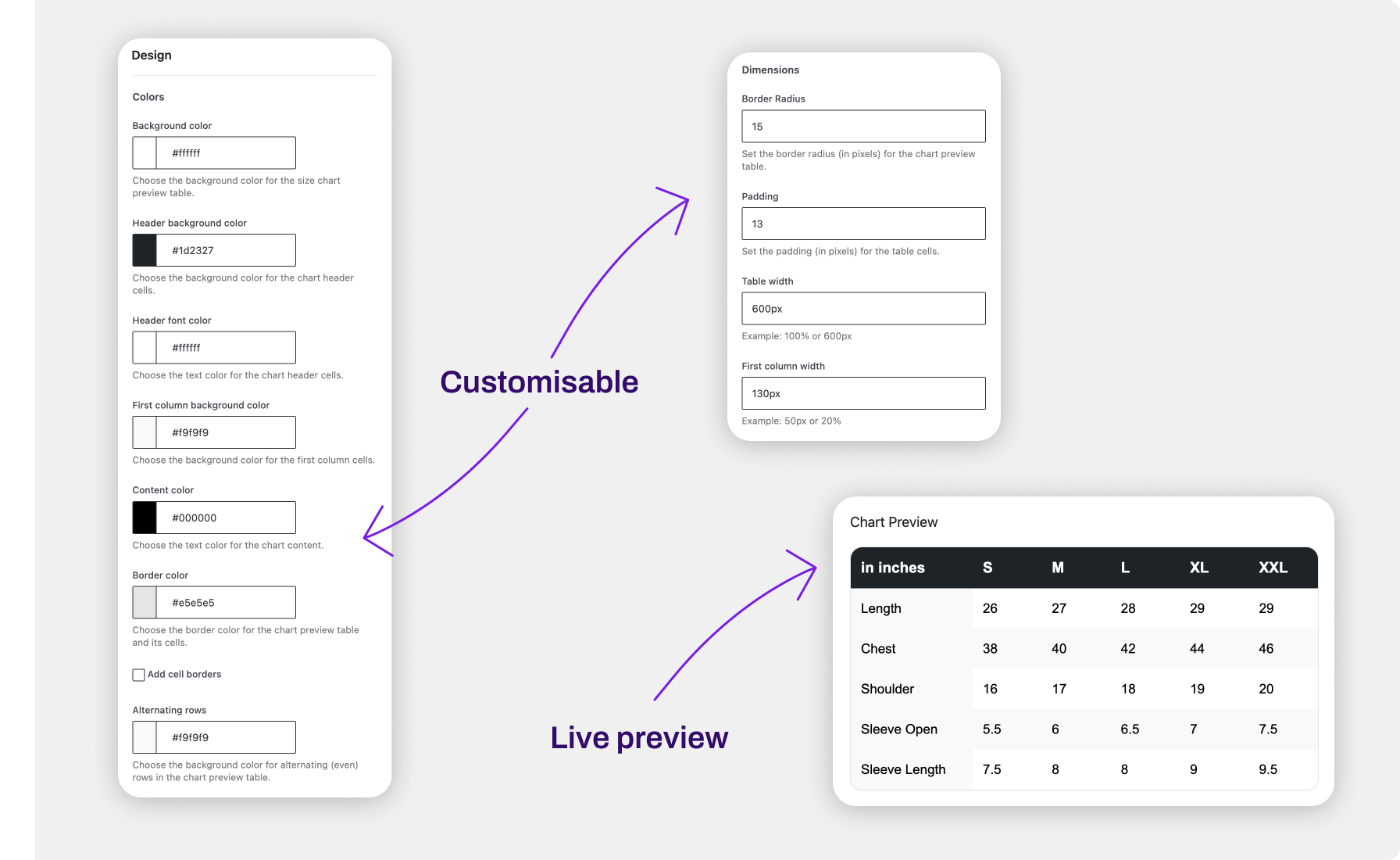 Product Size Charts & Guides - WooCommerce Marketplace