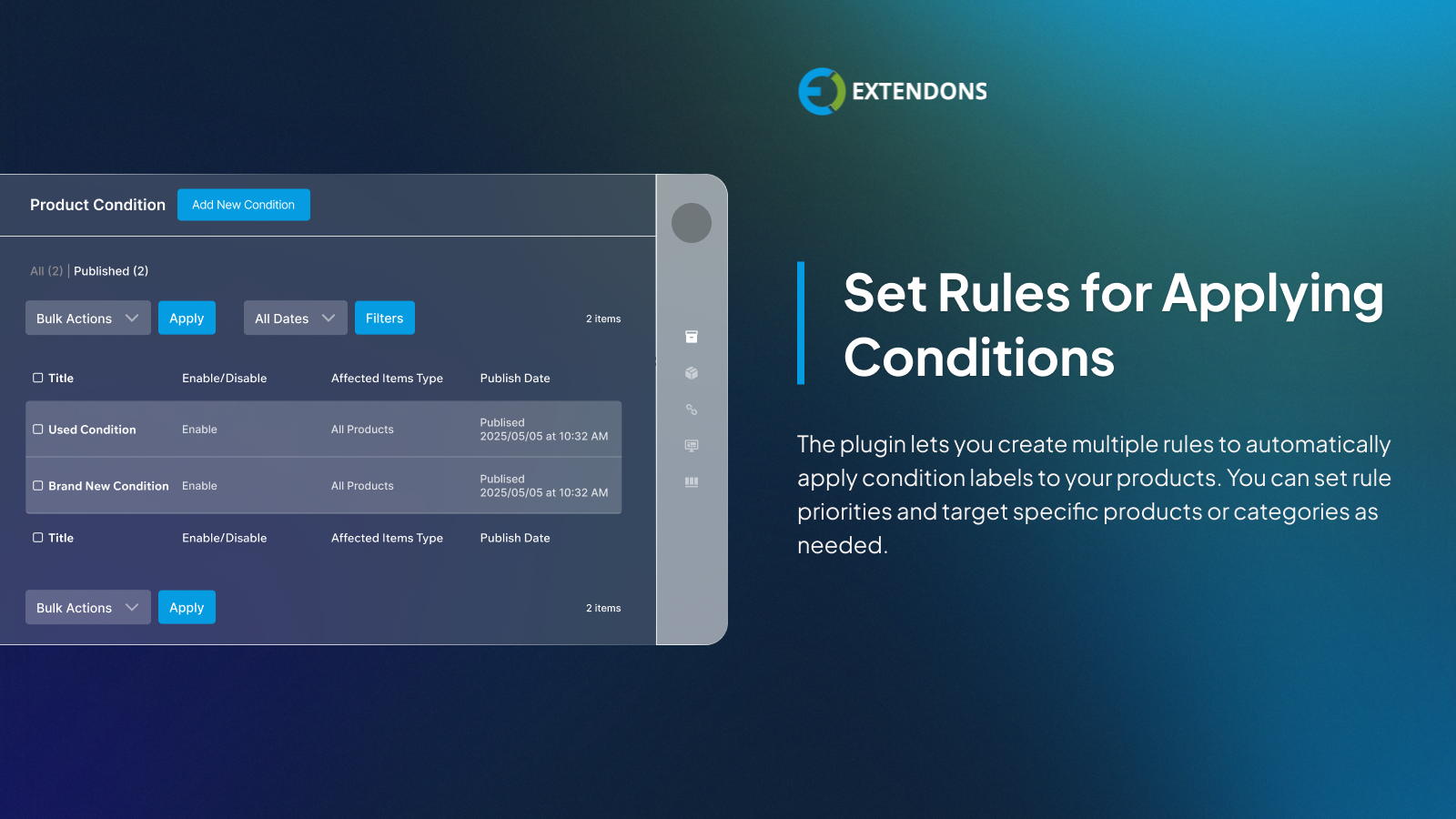 Product condition for WooCommerce - Woo Marketplace