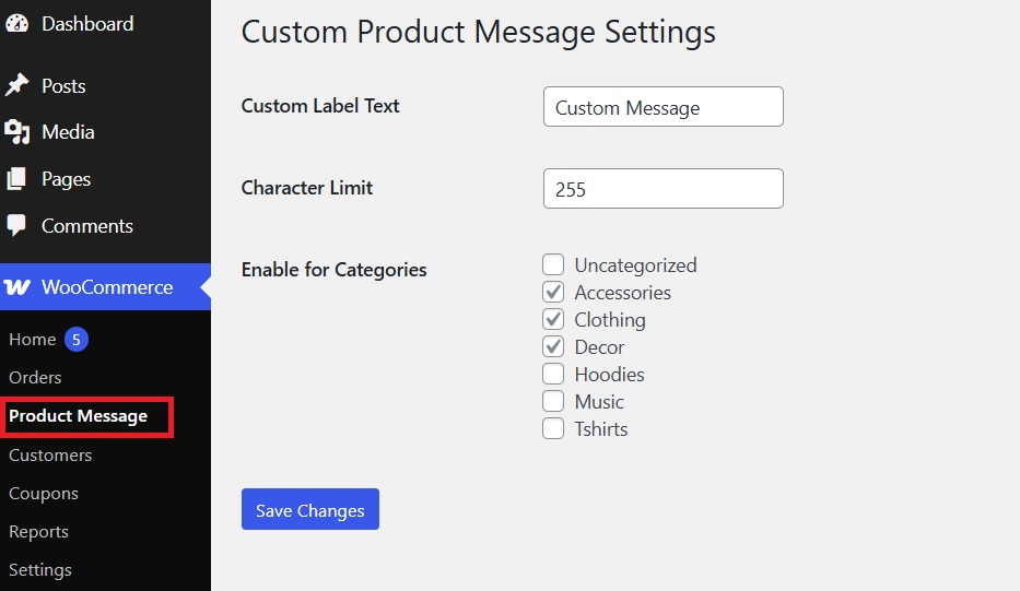 Custom Product Message - WooCommerce Marketplace