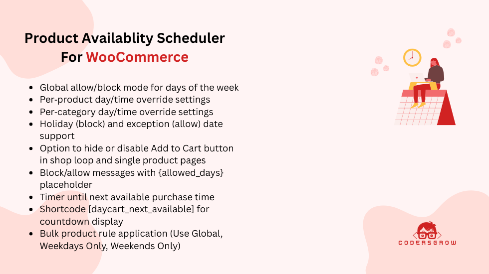 CG Product Availability Scheduler - WooCommerce Marketplace