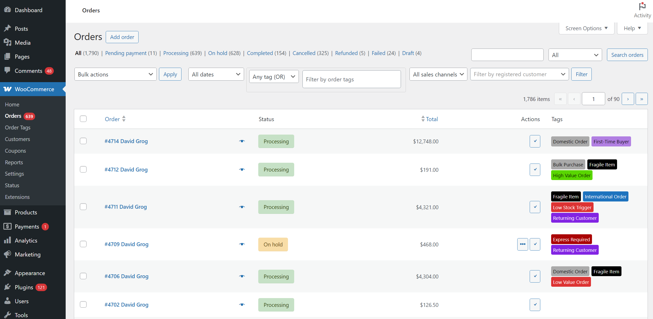 Order Management by Order Tags PRO Documentation - WooCommerce