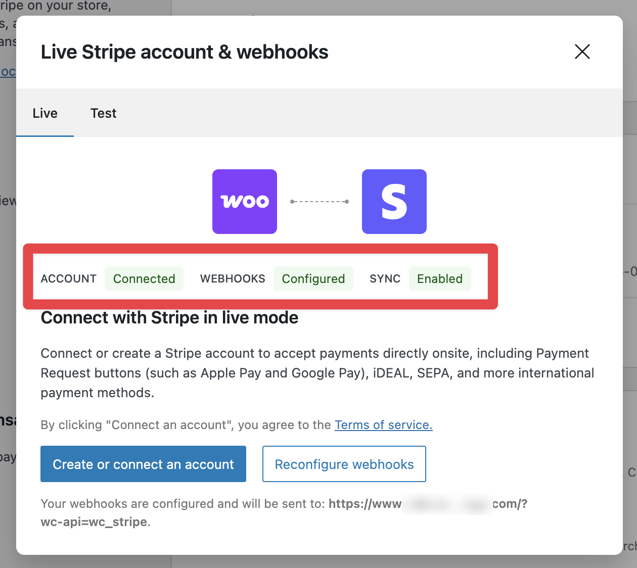 Connecting to a Stripe account Documentation - WooCommerce