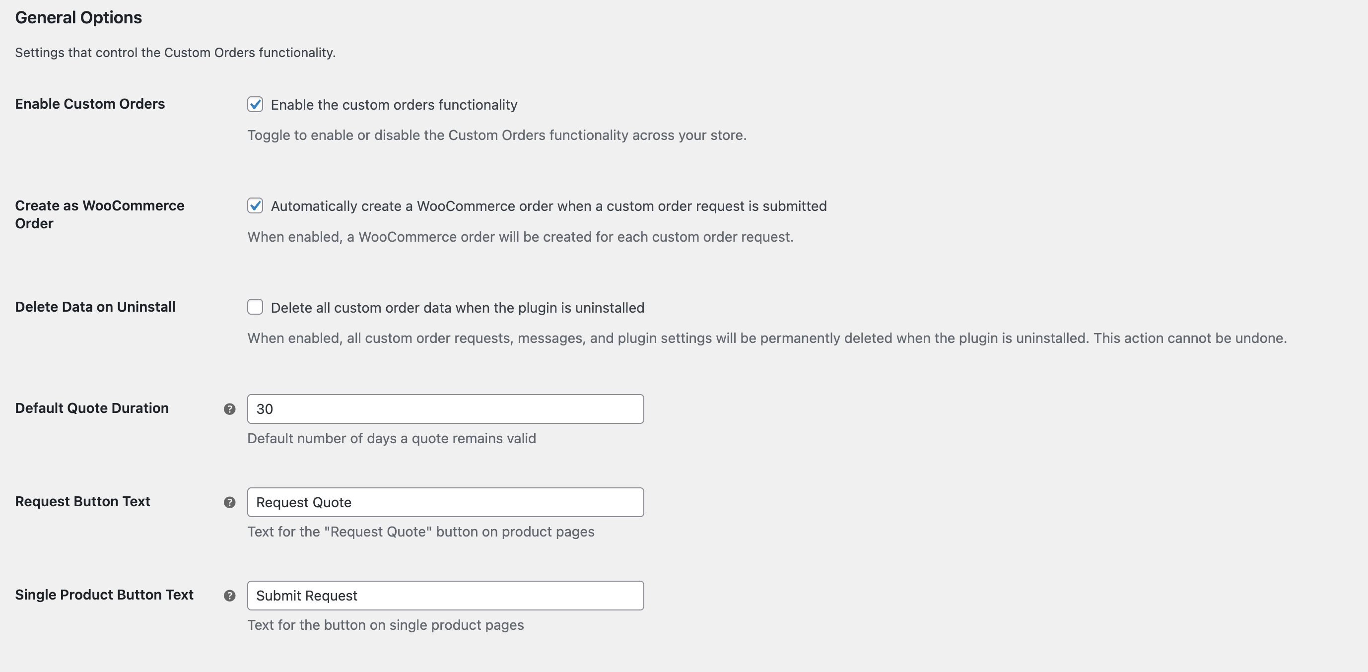 Custom Orders Documentation - WooCommerce