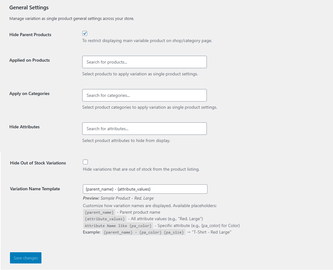 Variations as Single Products for WooCommerce Documentation - WooCommerce