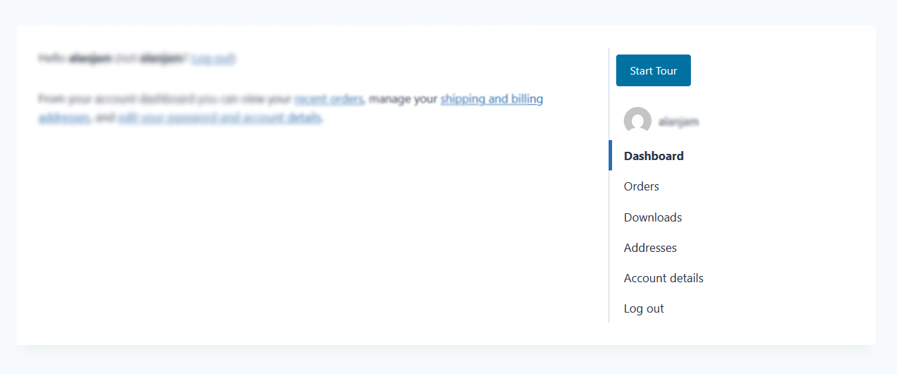 My Account Tour - WooCommerce Marketplace