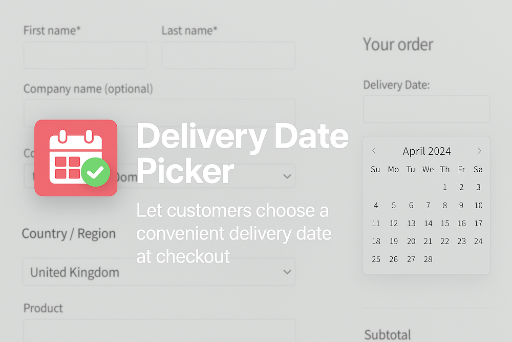Delivery Date Picker - WooCommerce Marketplace