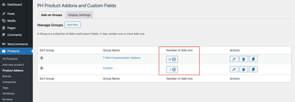 PH Product Addons and Custom Fields Documentation - WooCommerce