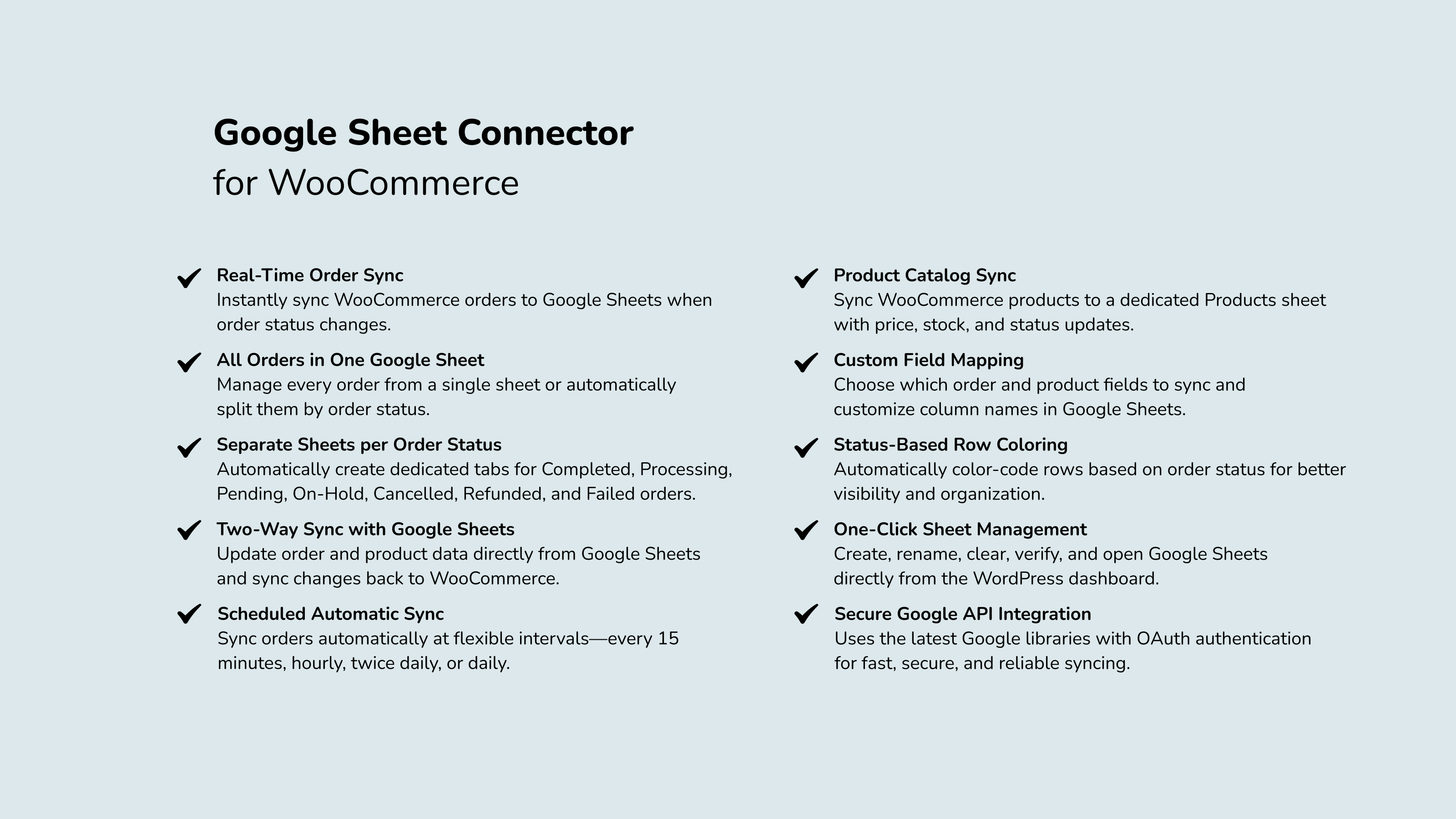 Google Sheet Connector - WooCommerce Marketplace