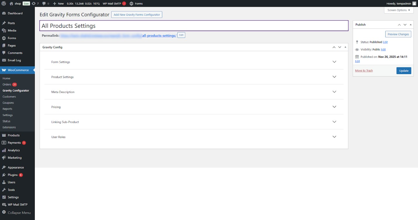 Gravity Forms Configurator - WooCommerce Marketplace