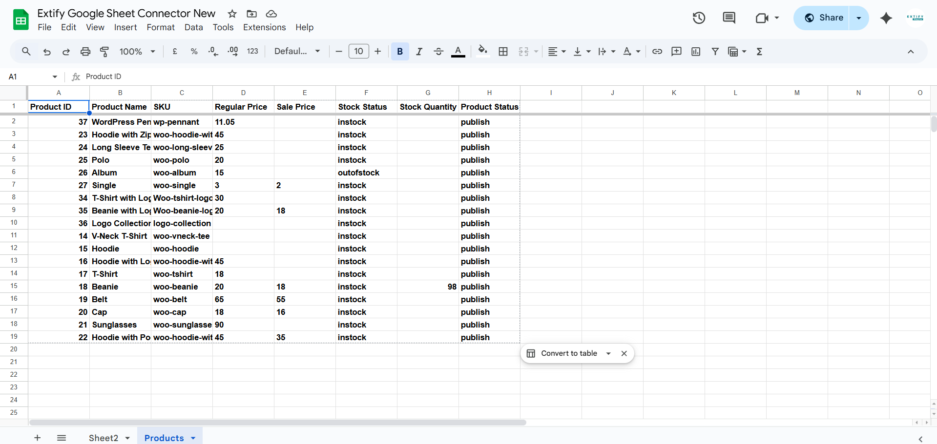 Google Sheet Connector - WooCommerce Marketplace
