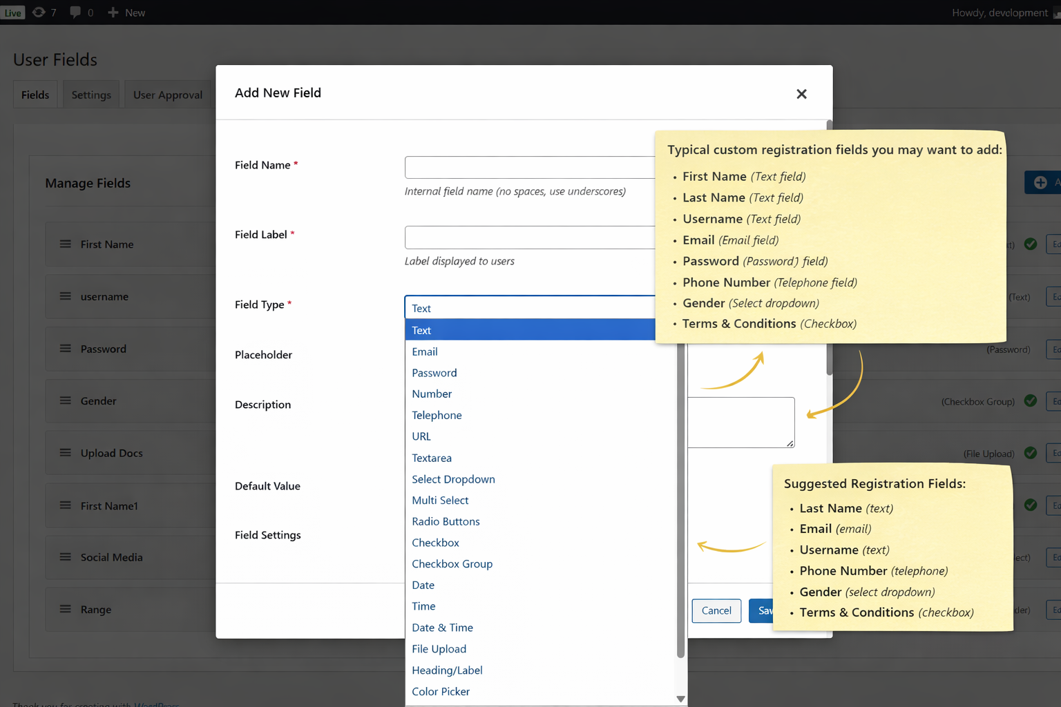 Extended User Registration Fields - WooCommerce Marketplace