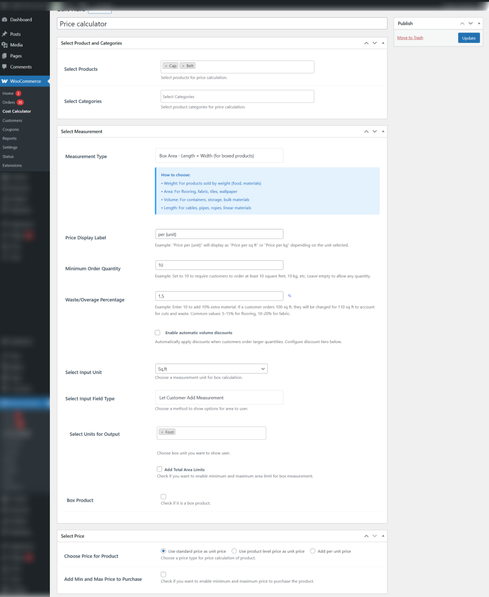 Smart Cost Calculator Documentation - WooCommerce