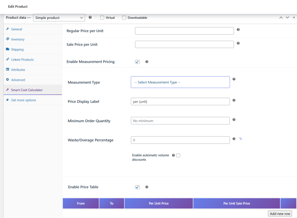Smart Cost Calculator Documentation - WooCommerce