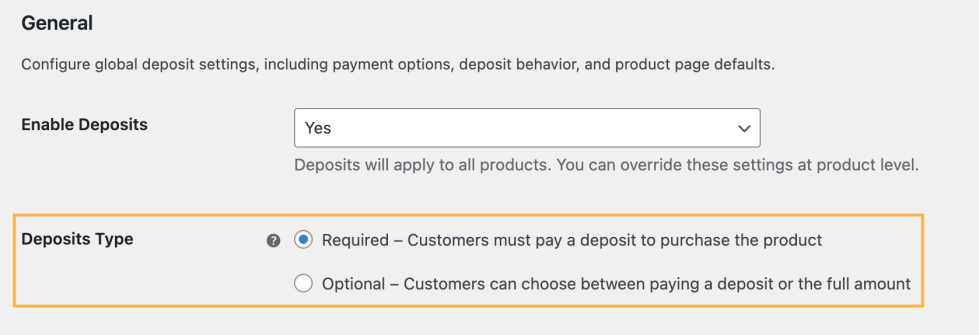 PH Deposits and Partial Payments Documentation - WooCommerce