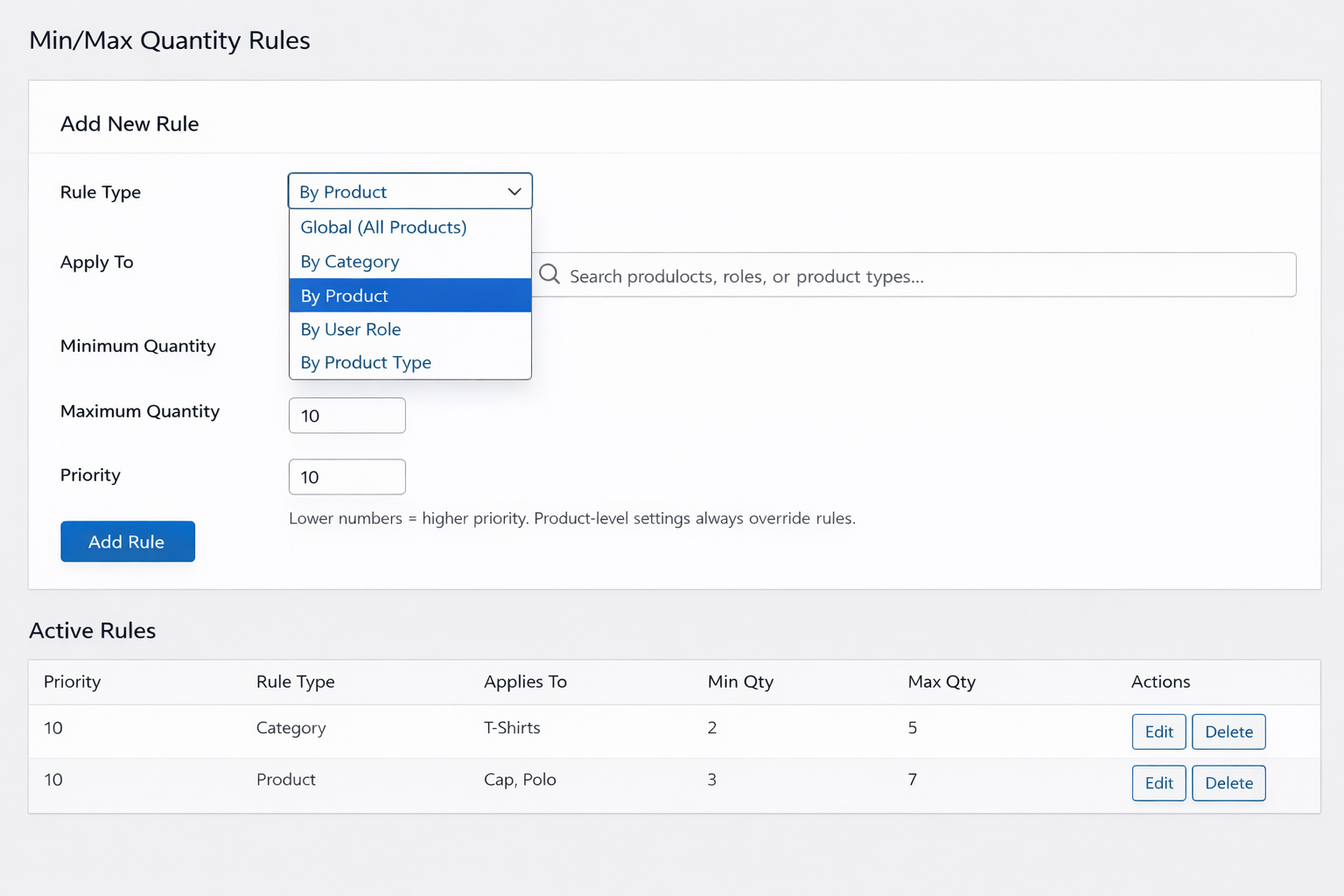 Minimum And Maximum Quantity per Product - WooCommerce Marketplace