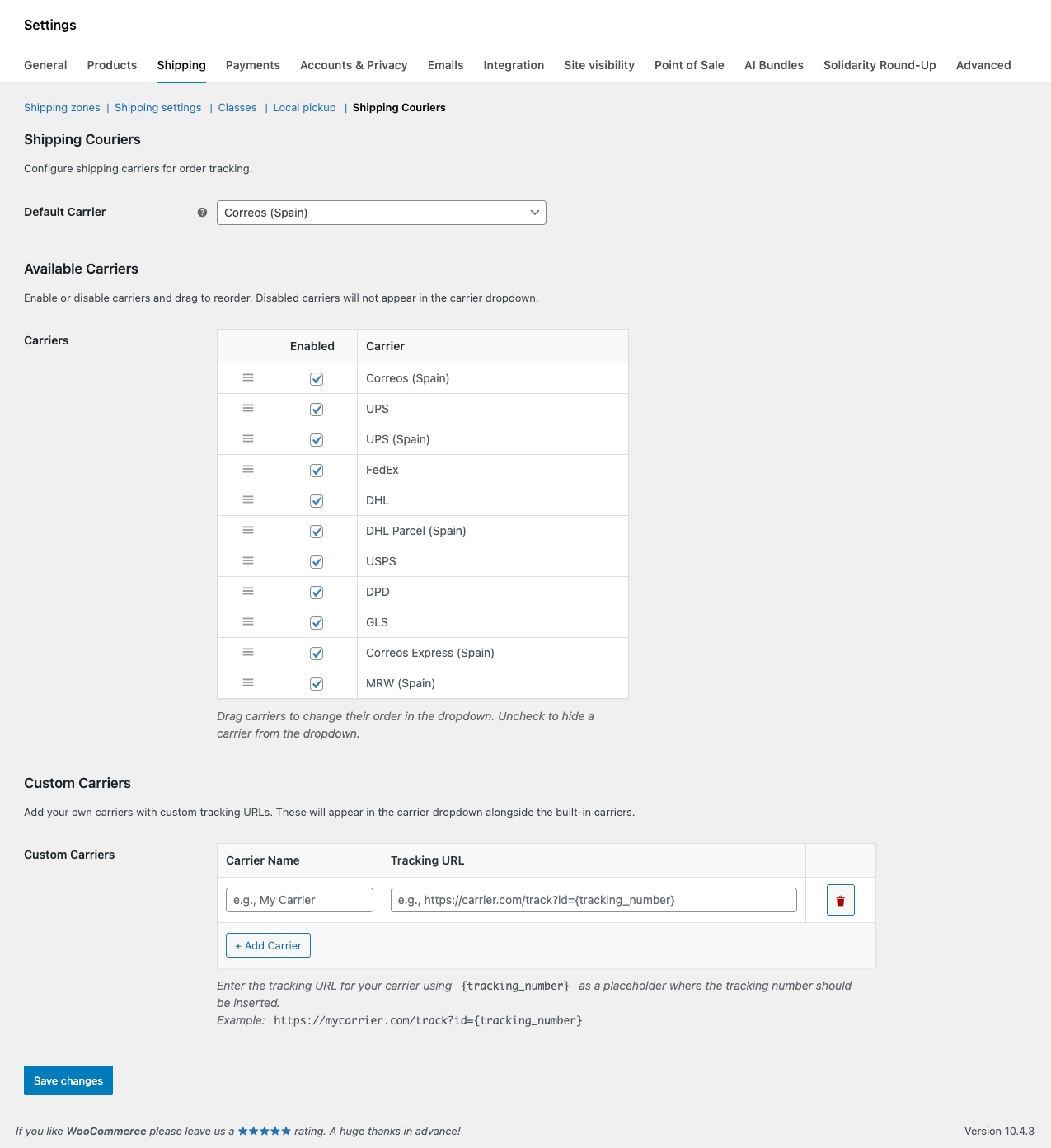 Simple Shipment Tracking Link - WooCommerce Marketplace