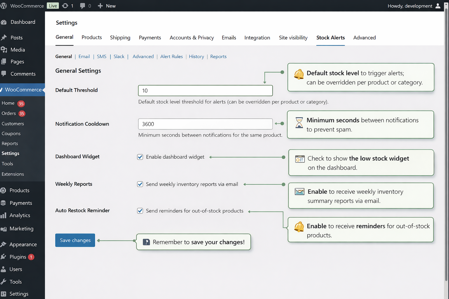 Smart Inventory Alerts - WooCommerce Marketplace