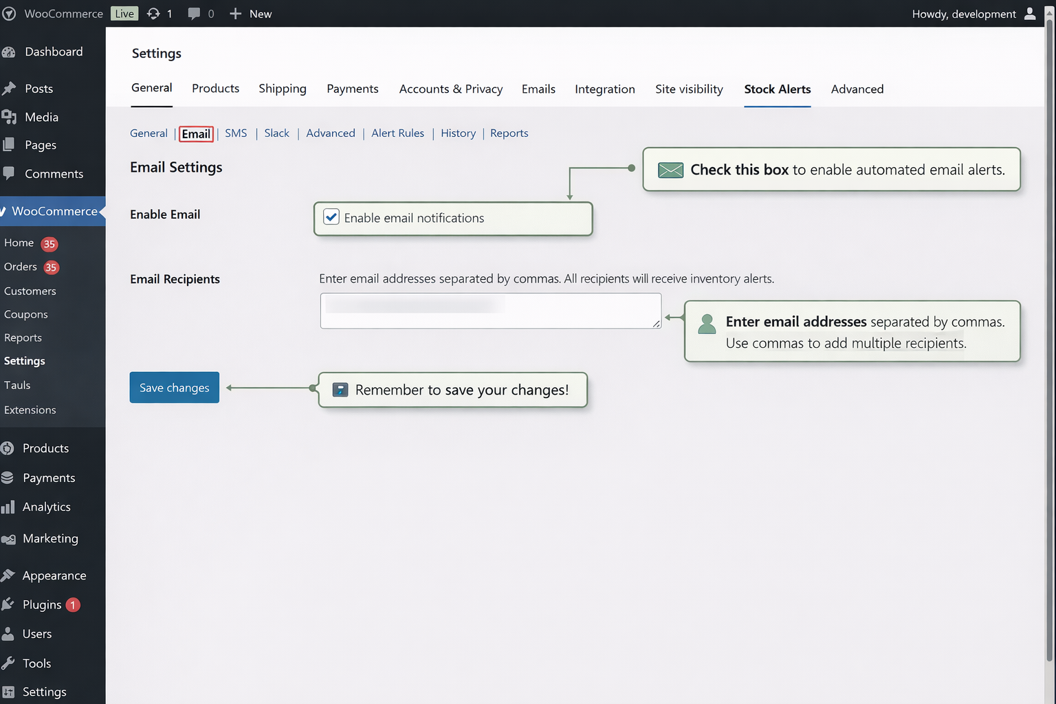 Smart Inventory Alerts - WooCommerce Marketplace