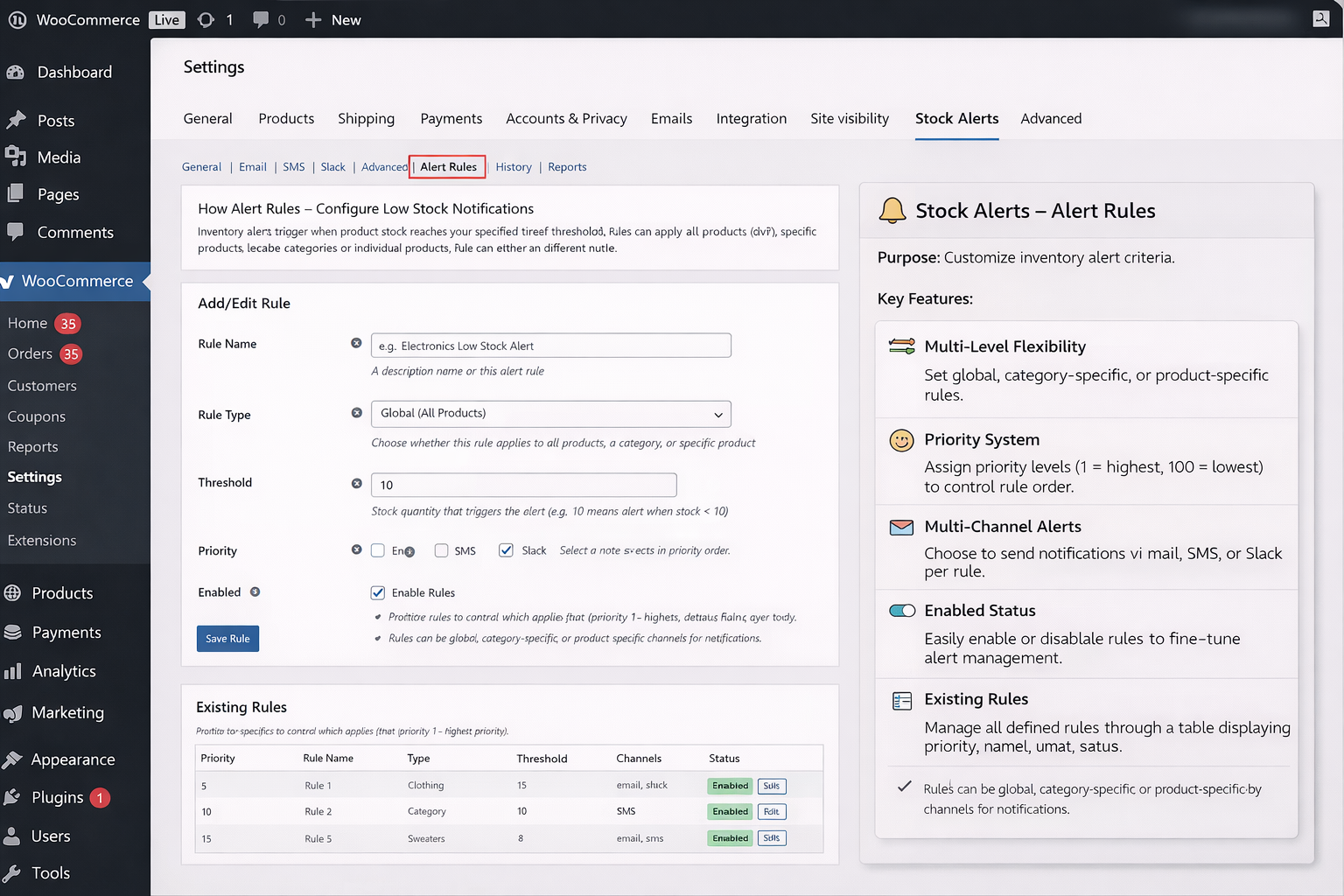 Smart Inventory Alerts - WooCommerce Marketplace